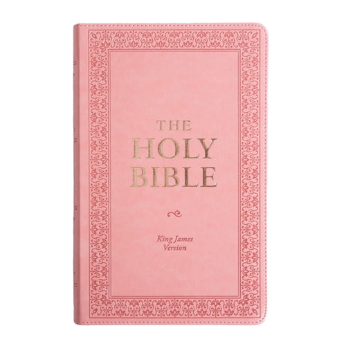 KJV Pink Faux Leather Bible Giant Print – CrossGold