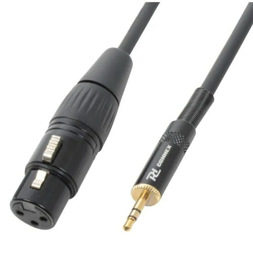 CABLE - Signal Lead 3.5 Jack (stereo) - XLR F 0.5m – CrossGold