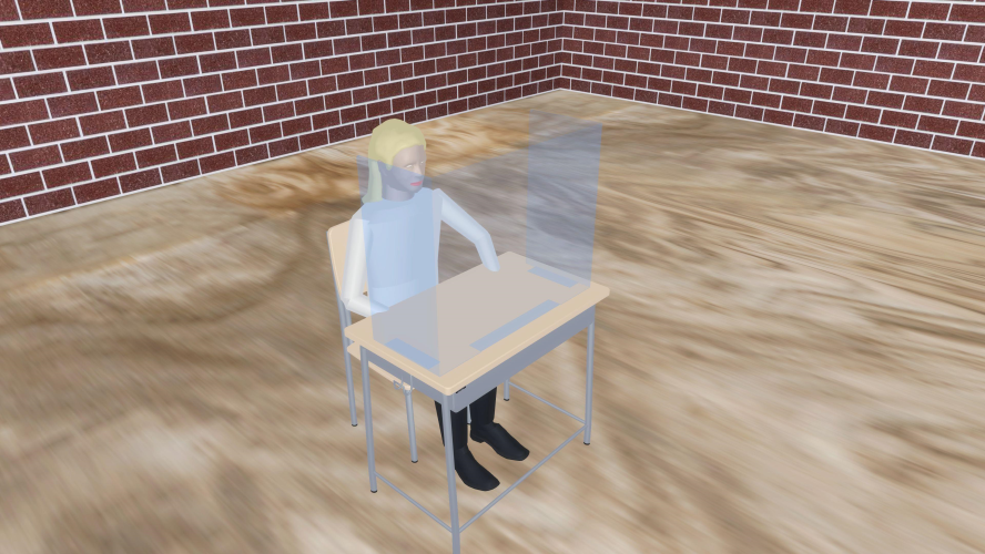 Classroom Desk Shield - Single for protecting children and teachers ...